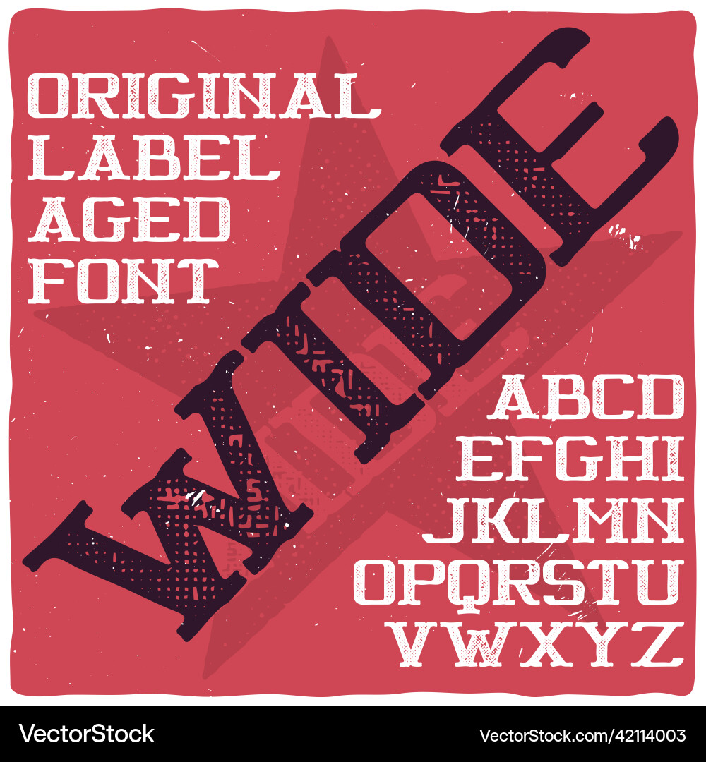 Good handcrafted font for any label design Vector Image