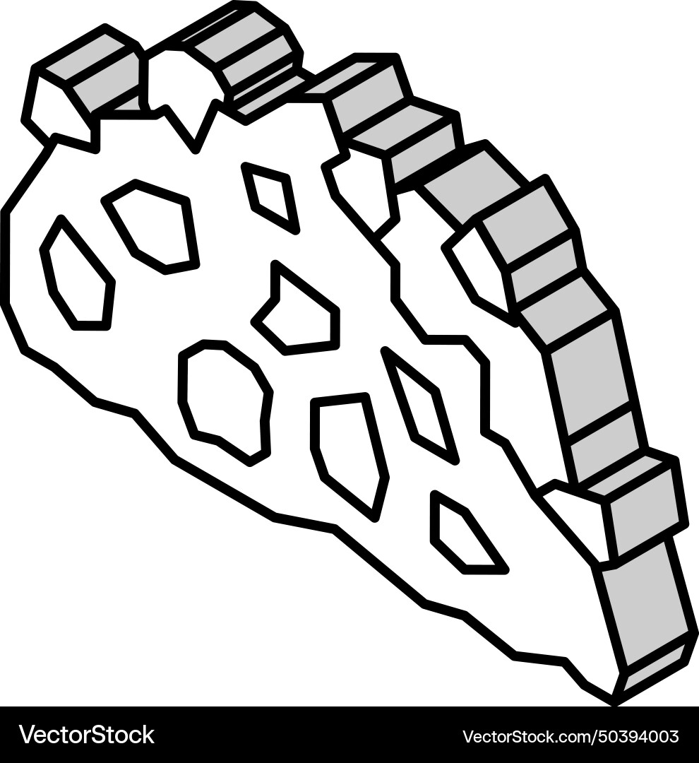 Gravel stone isometric icon Royalty Free Vector Image