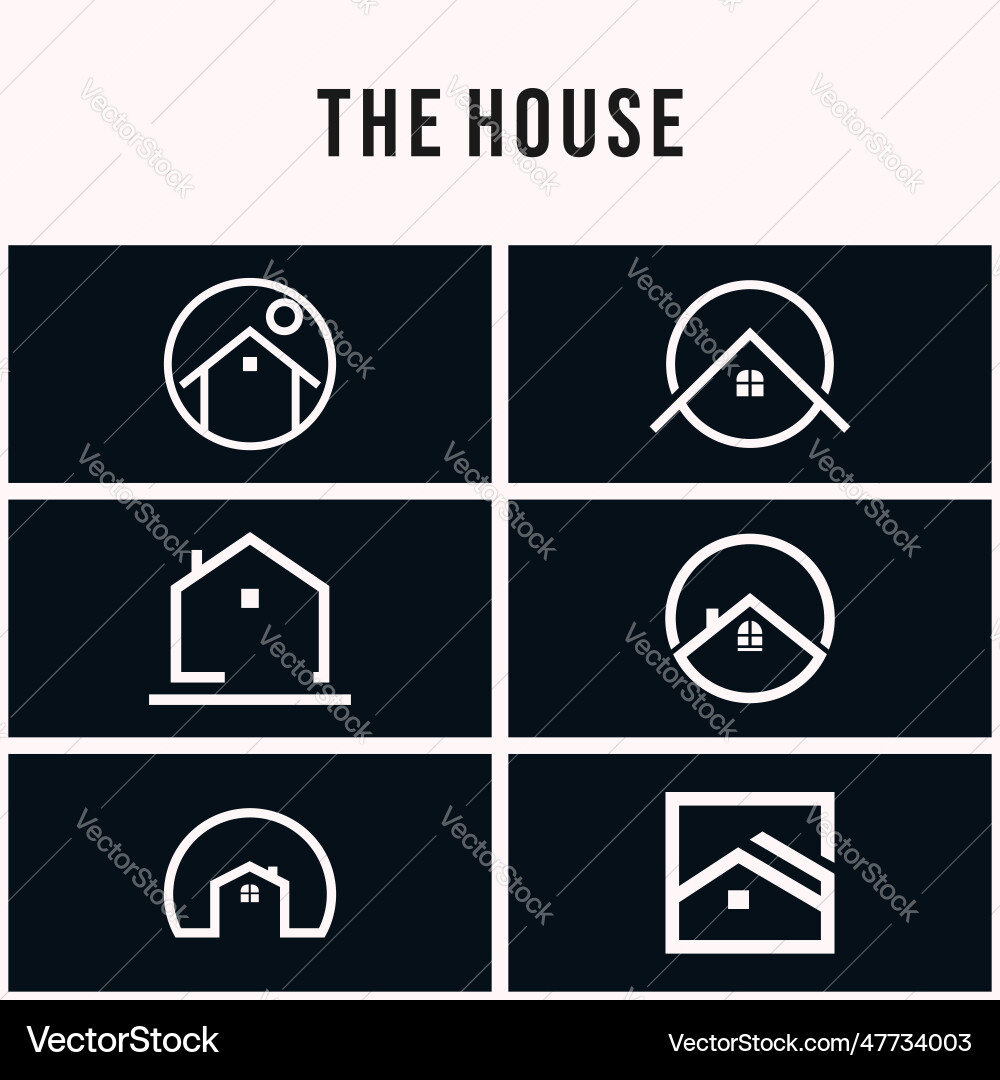 House real estate graphic template Royalty Free Vector Image
