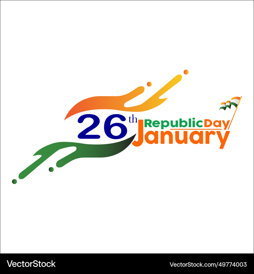 Indian republic day 26th january background Vector Image
