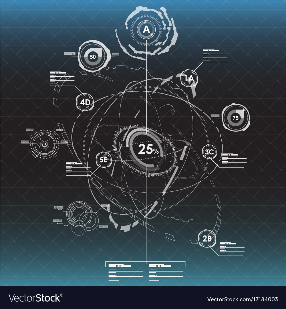 Infographic elements head-up display elements Vector Image