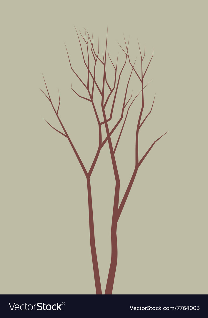 Isolated dead tree Royalty Free Vector Image - VectorStock