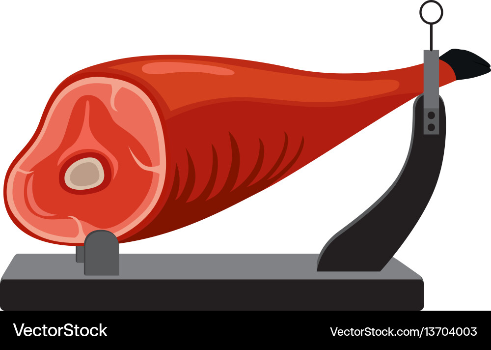 Jamonera hamonera with spanish ham jamon stand Vector Image
