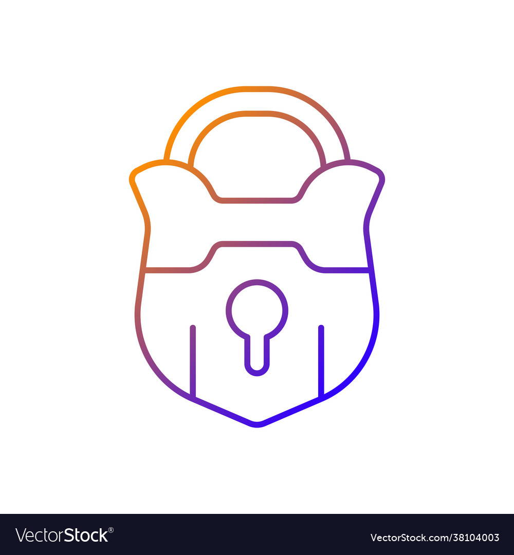 Lock gradient linear icon Royalty Free Vector Image