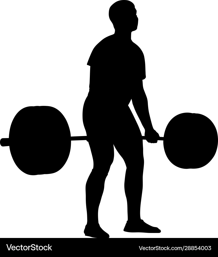 Real athlete powerlifter exercise deadlift Vector Image