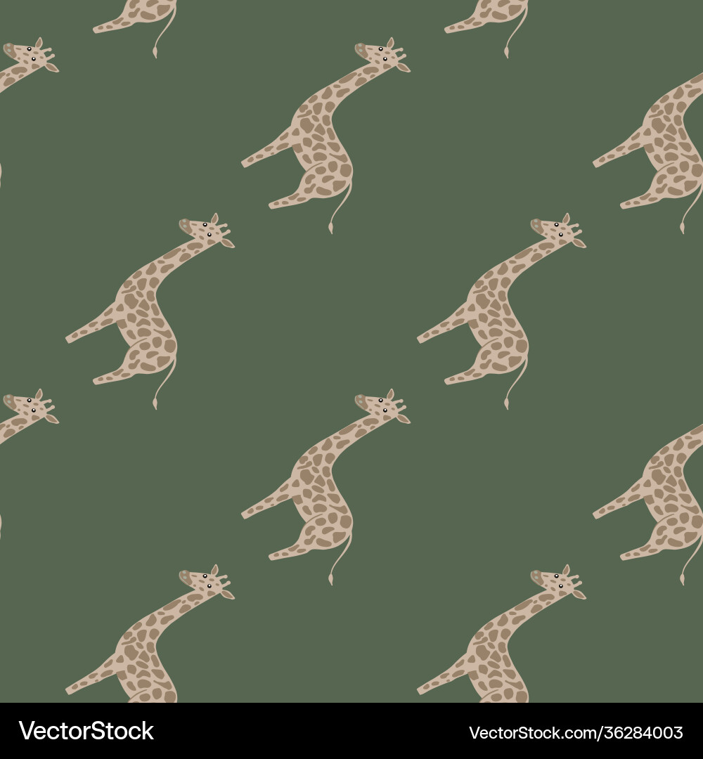 Safari zoo seamless pattern with pale hand drawn Vector Image