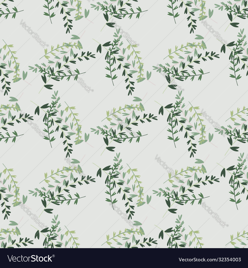 Seamless botanic pattern with branches bouquet Vector Image