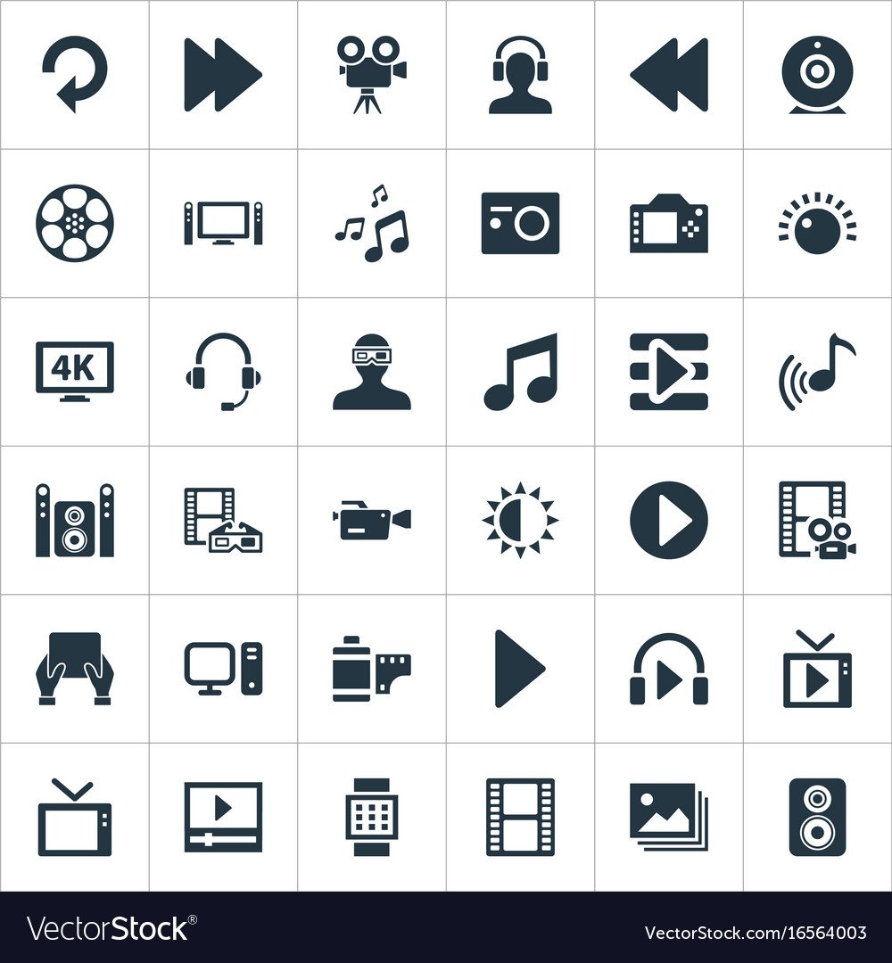 Set of simple icons element Royalty Free Vector Image