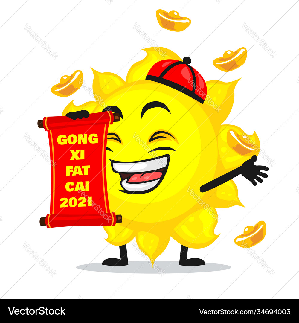 Sun mascot or character Royalty Free Vector Image