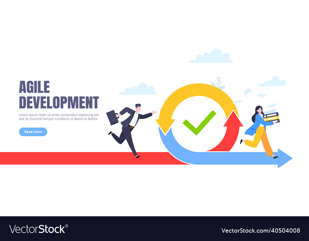 Agile development methodology business concept Vector Image