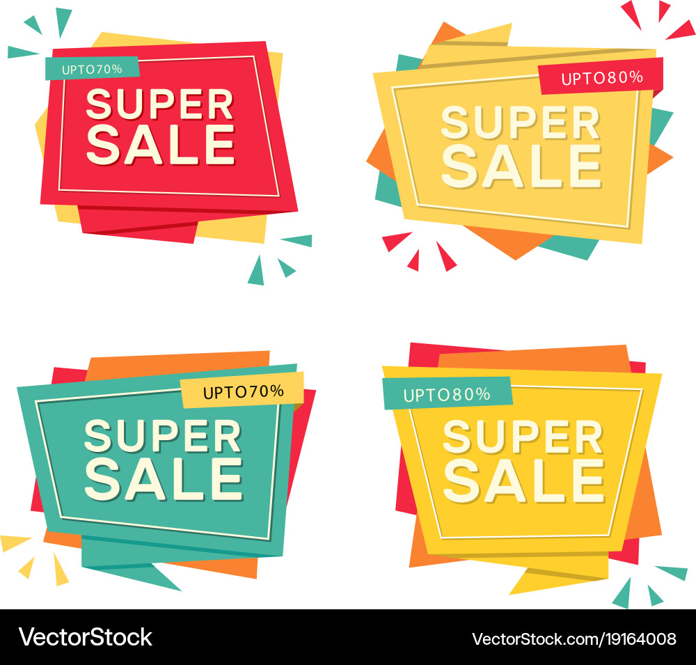 Banner super sale sign image Royalty Free Vector Image