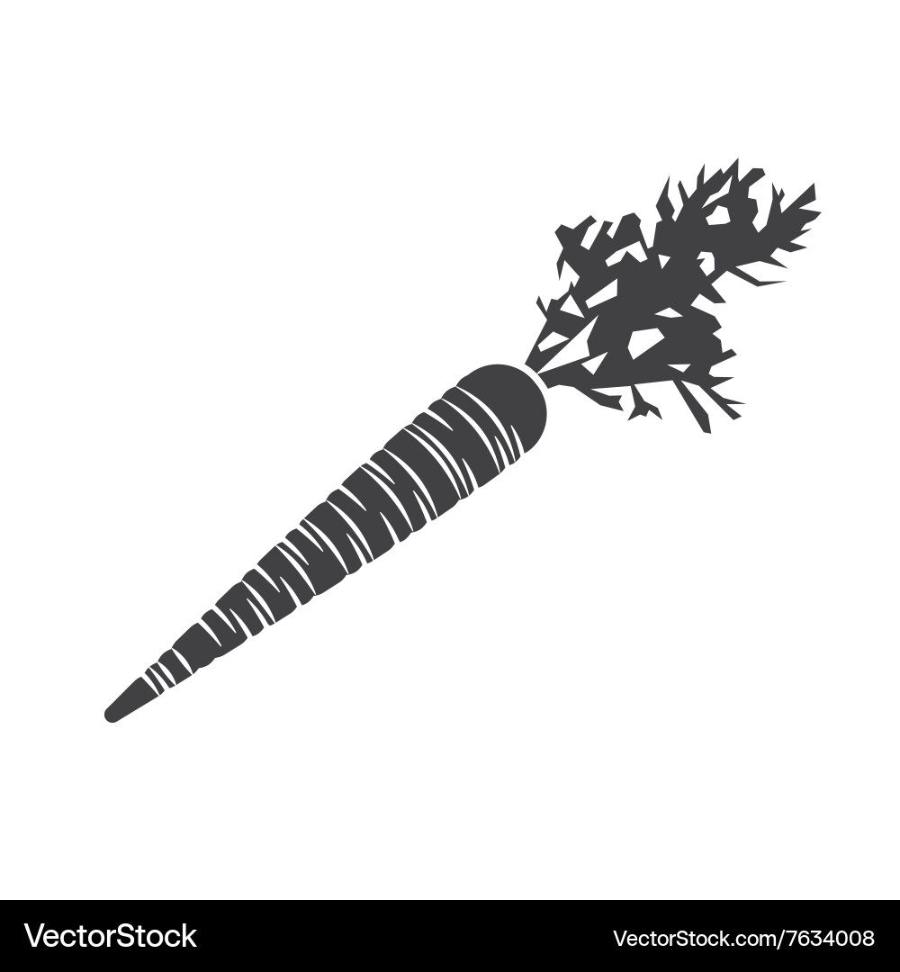 Carrot gray colored food icon simple design Vector Image