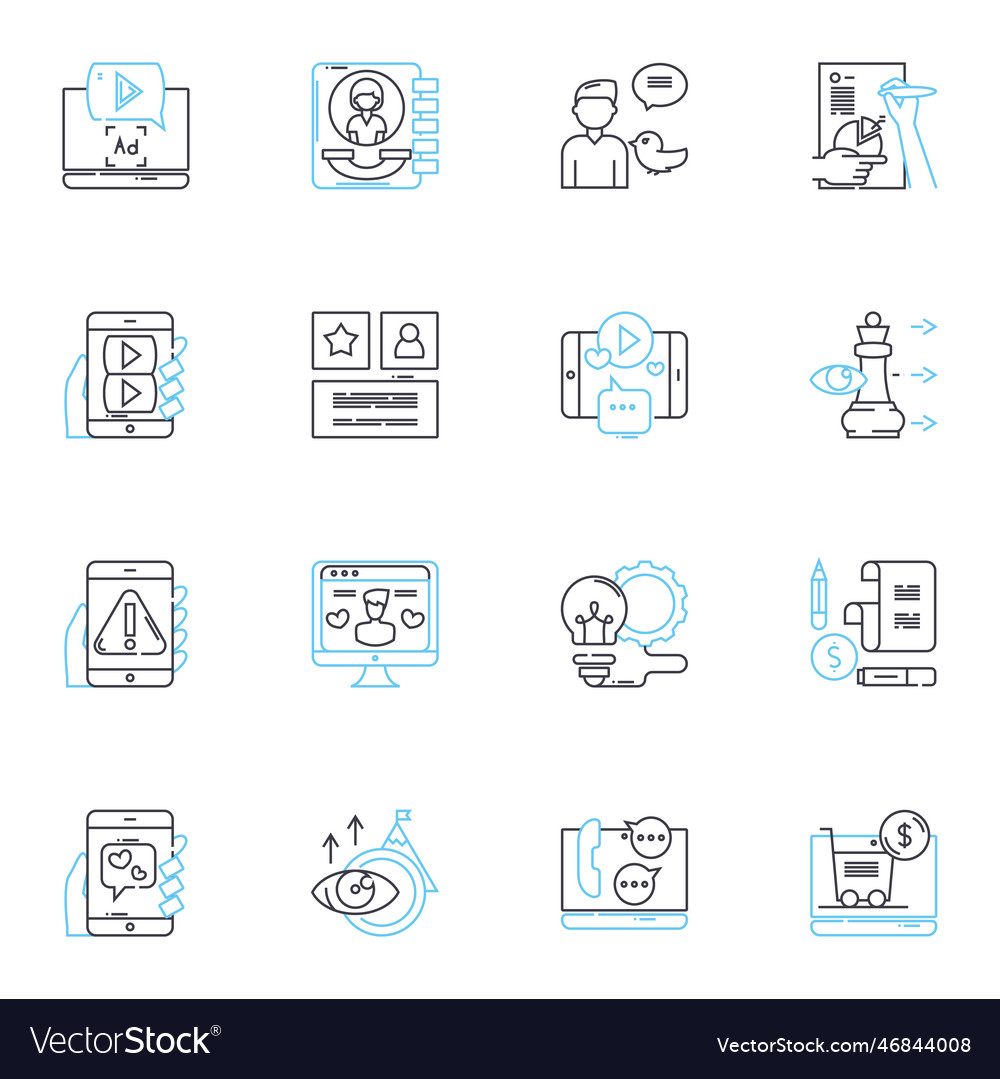 Corporate finance linear icons set capital Vector Image Corporate finance linear icons set capital Vector Image
