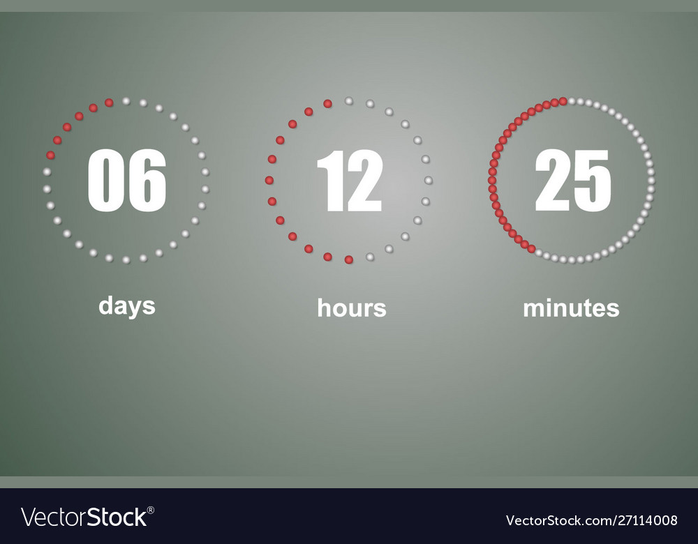 Countdown template digital clock Royalty Free Vector Image
