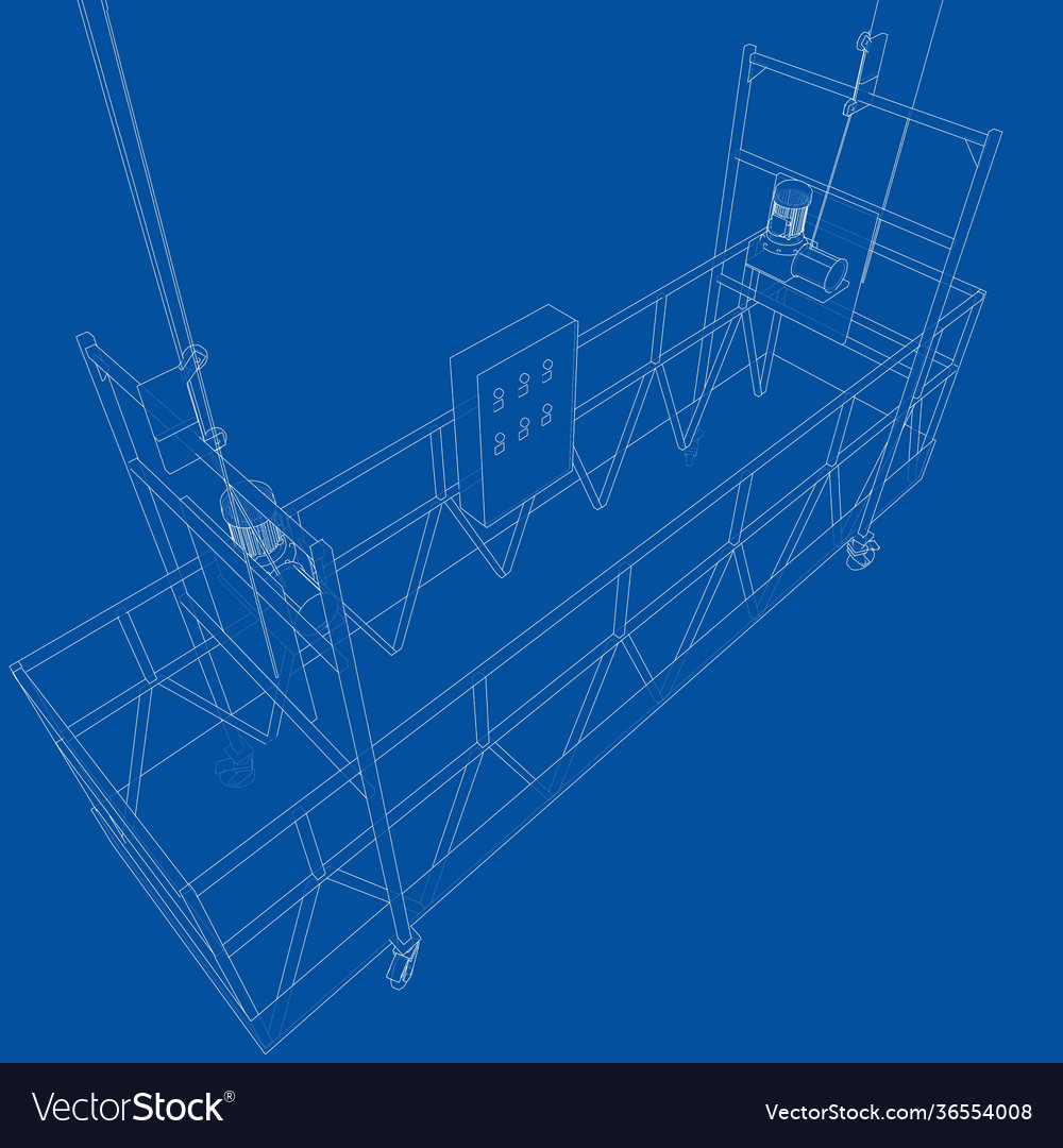 Empty construction elevator Royalty Free Vector Image