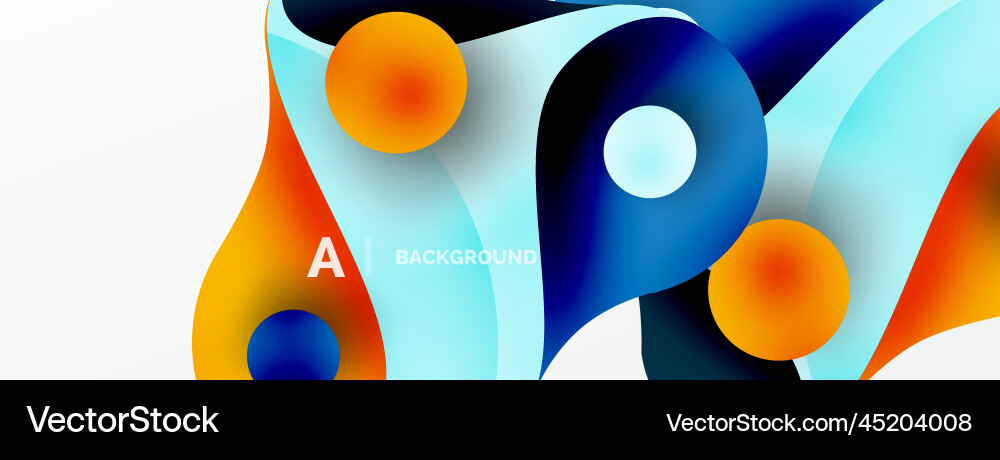 Flowing geometric shapes minimalist abstract Vector Image