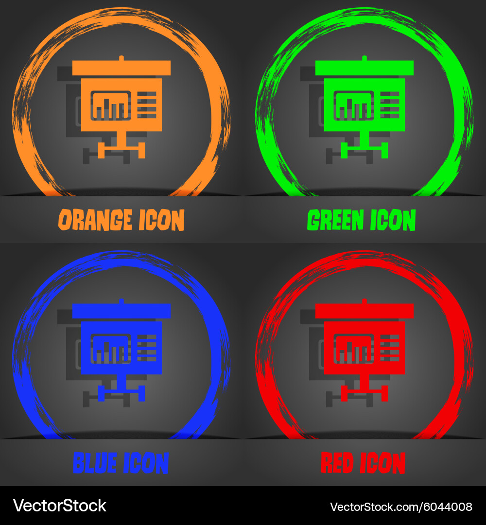 Graph icon sign fashionable modern style Vector Image