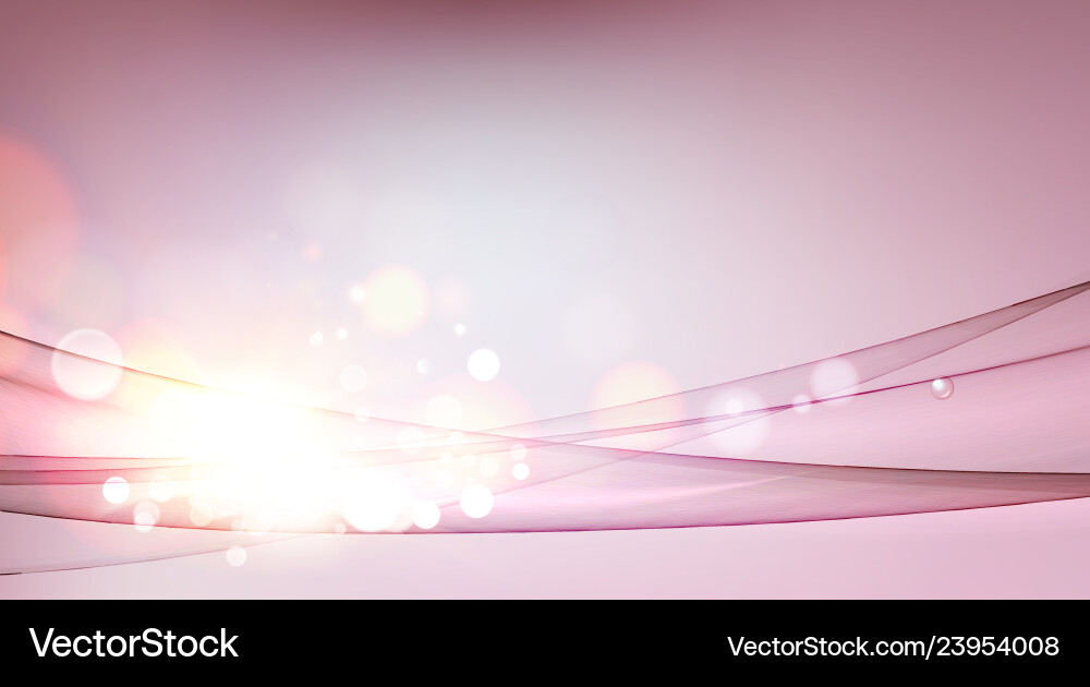 Horizontal card with magic flow waves over blue Vector Image