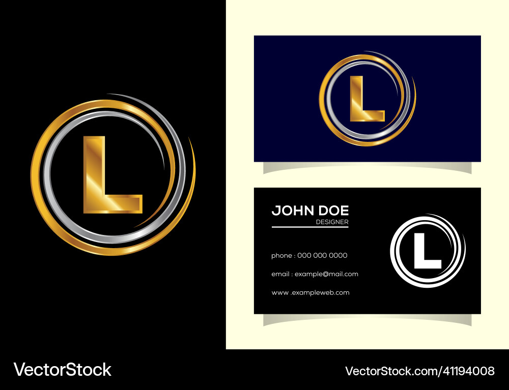 Initial l monogram alphabet in the spiral swirl Vector Image