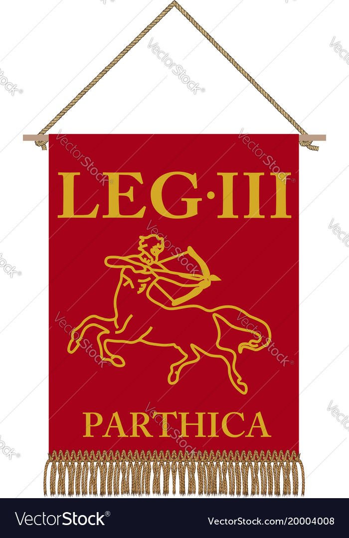 Legio iii parthica standard Royalty Free Vector Image