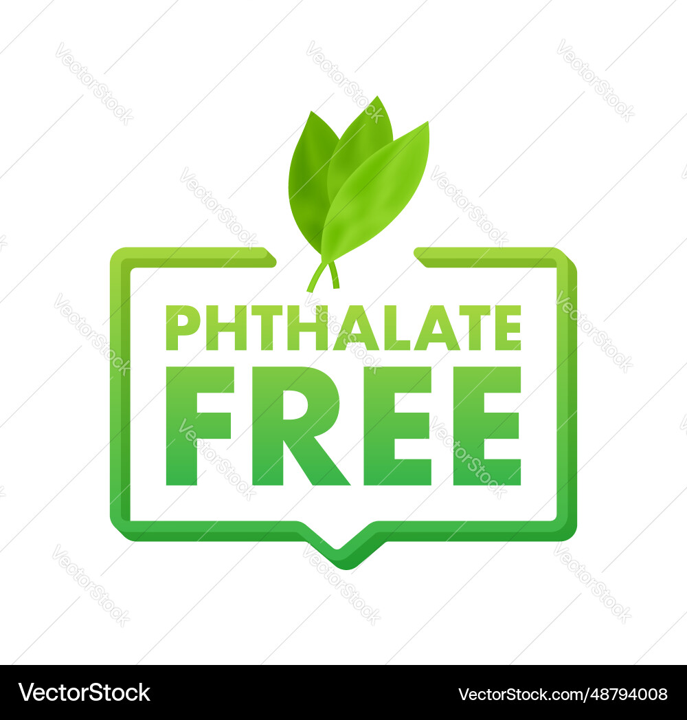 Phthalate free sign label product Royalty Free Vector Image