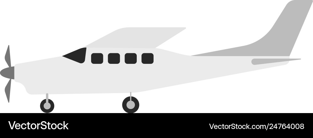 Plane flat on white Royalty Free Vector Image - VectorStock