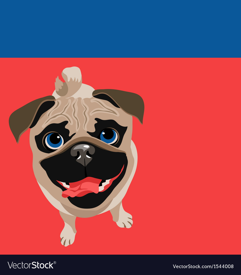 Pug Royalty Free Vector Image - VectorStock