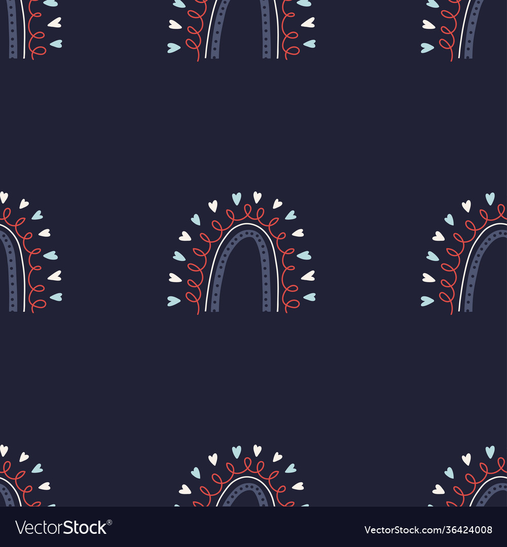 Rainbow seamless pattern simple tiled Royalty Free Vector