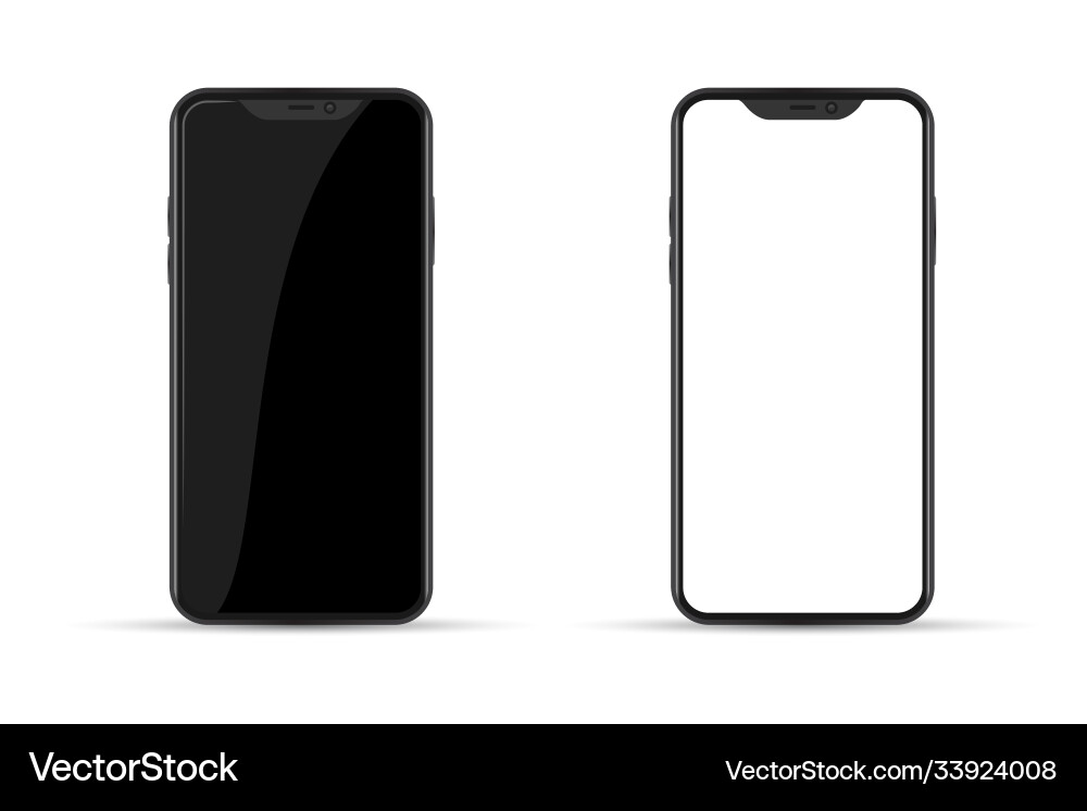 Realistic smartphone mockup phone blank white Vector Image