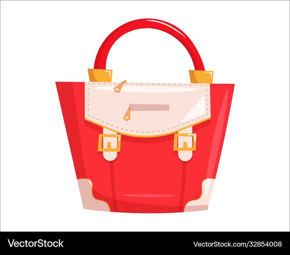 Red woman handbag Royalty Free Vector Image - VectorStock