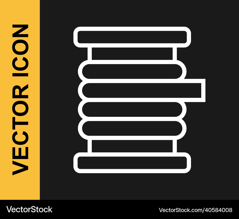 White line wire electric cable on a reel or drum Vector Image