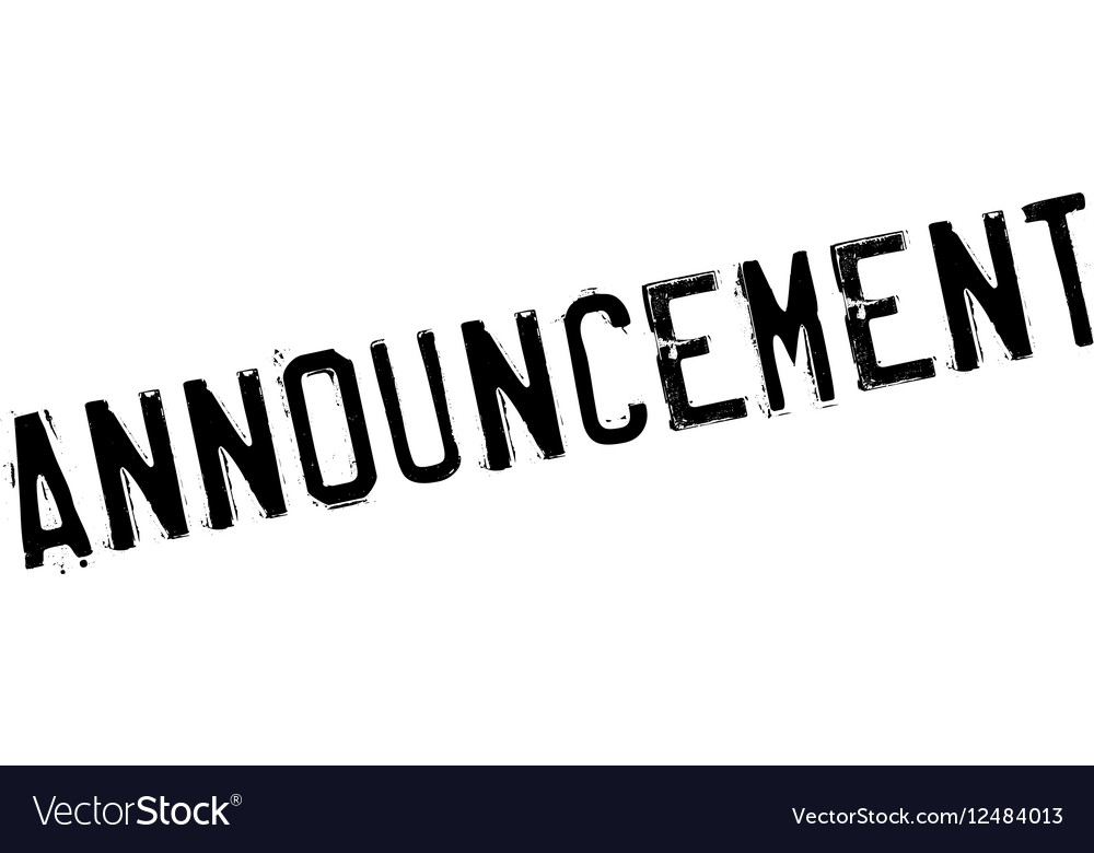 Announcement rubber stamp Royalty Free Vector Image