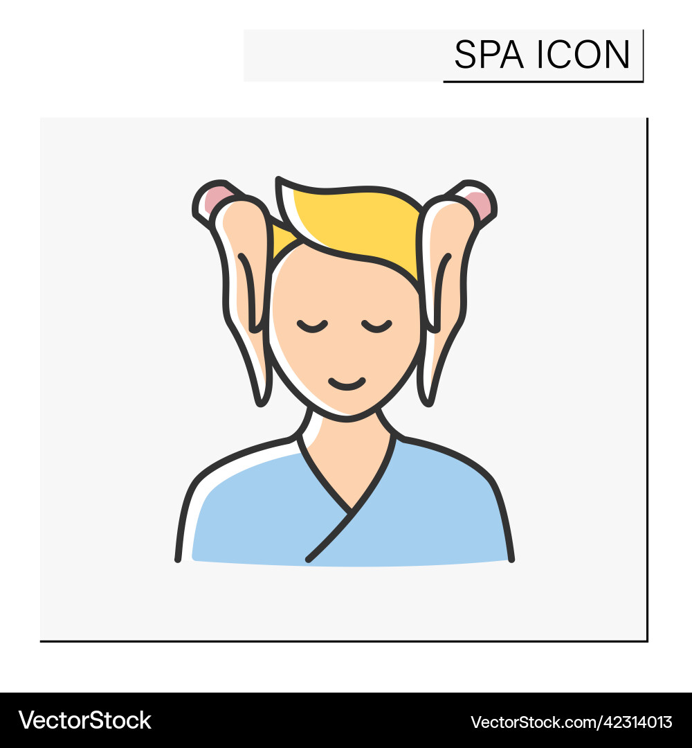 Beauty procedure color icon Royalty Free Vector Image