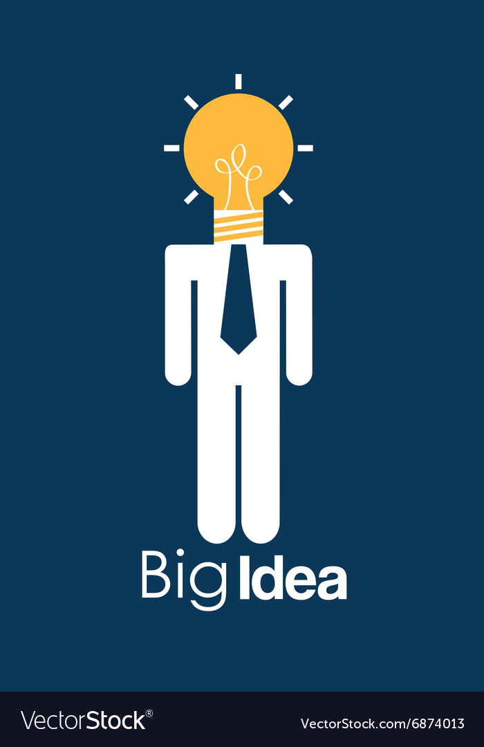 Big idea design Royalty Free Vector Image - VectorStock