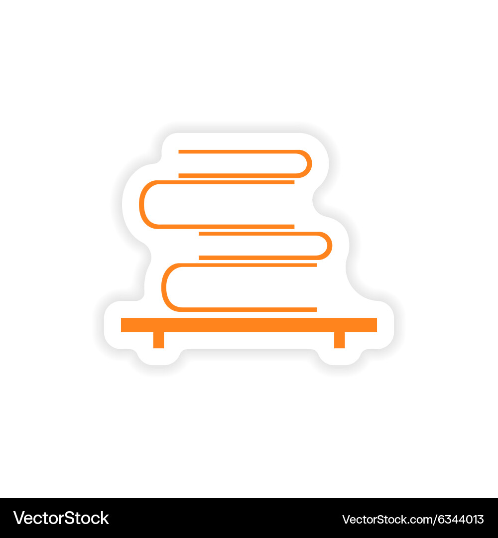 Icon sticker realistic design on paper books Vector Image