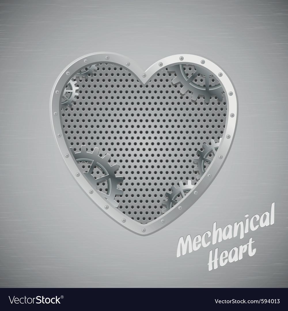 Mechanical heart Royalty Free Vector Image - VectorStock