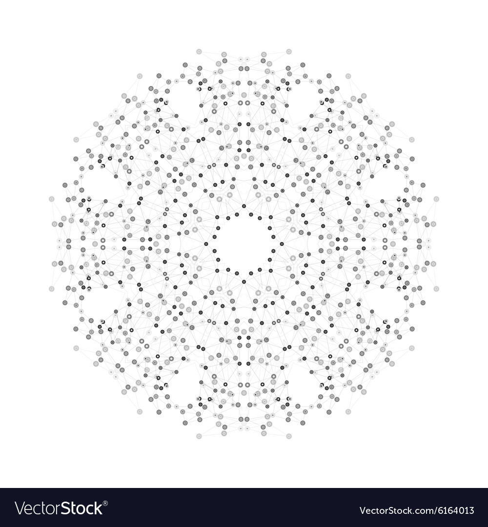 Round shape molecular construction Royalty Free Vector Image