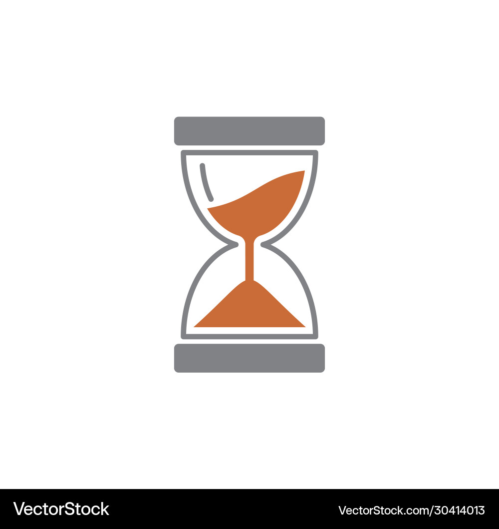 Sand watch related icon on background for graphic Vector Image