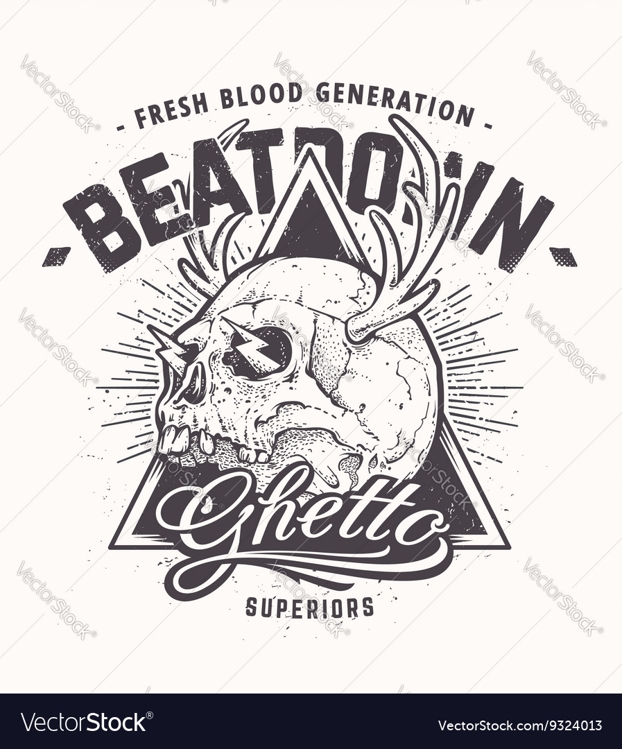 Skull print Royalty Free Vector Image - VectorStock