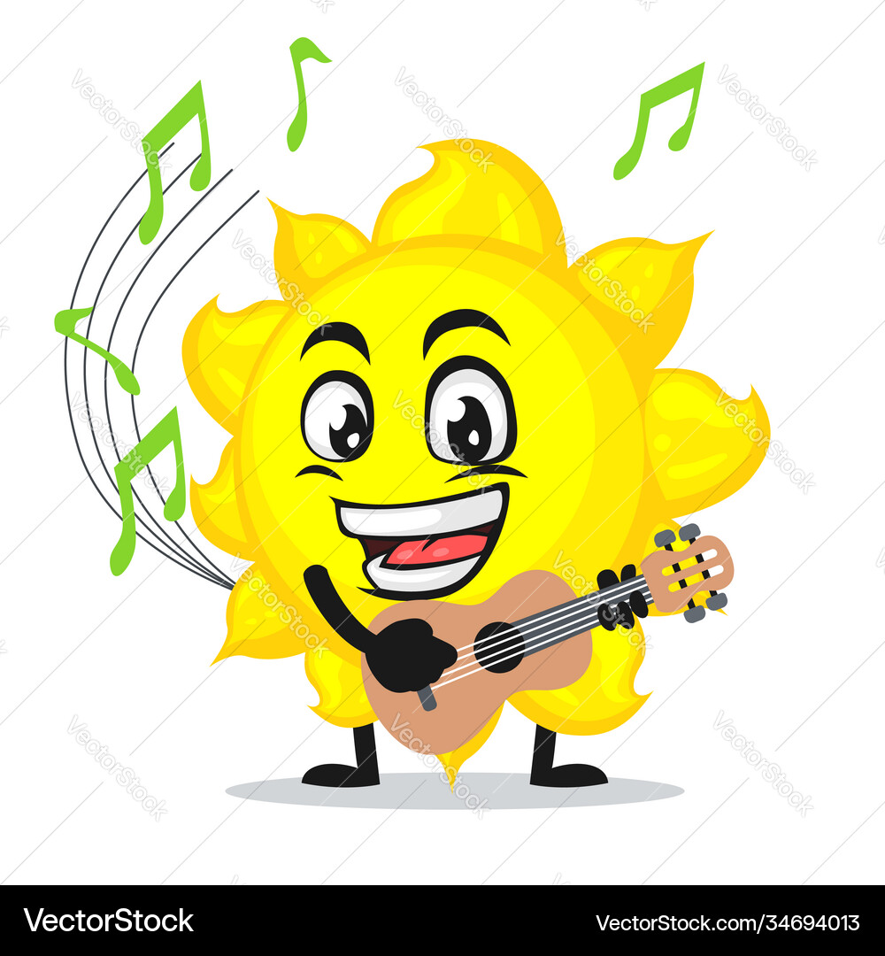 Sun mascot or character Royalty Free Vector Image