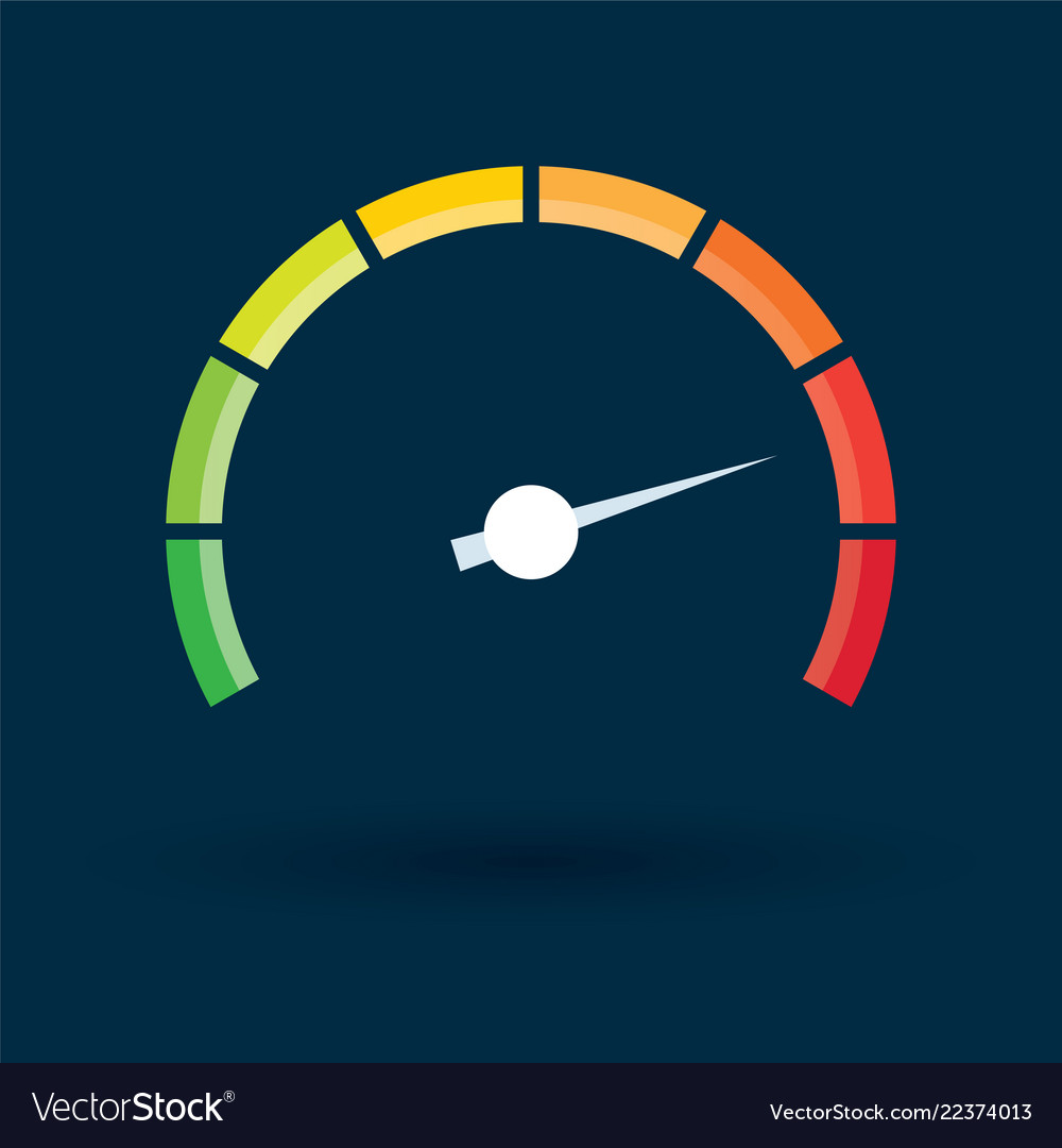 Tachometer with color values Royalty Free Vector Image Tachometer with color values Royalty Free Vector Image