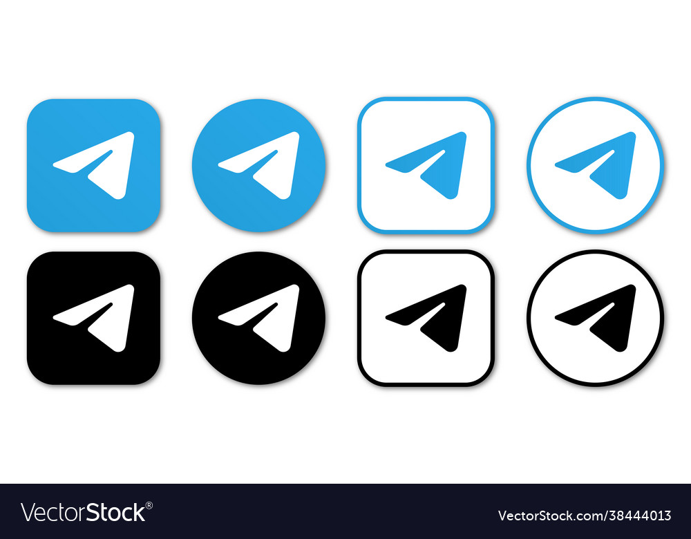 Telegram logo set Royalty Free Vector Image - VectorStock