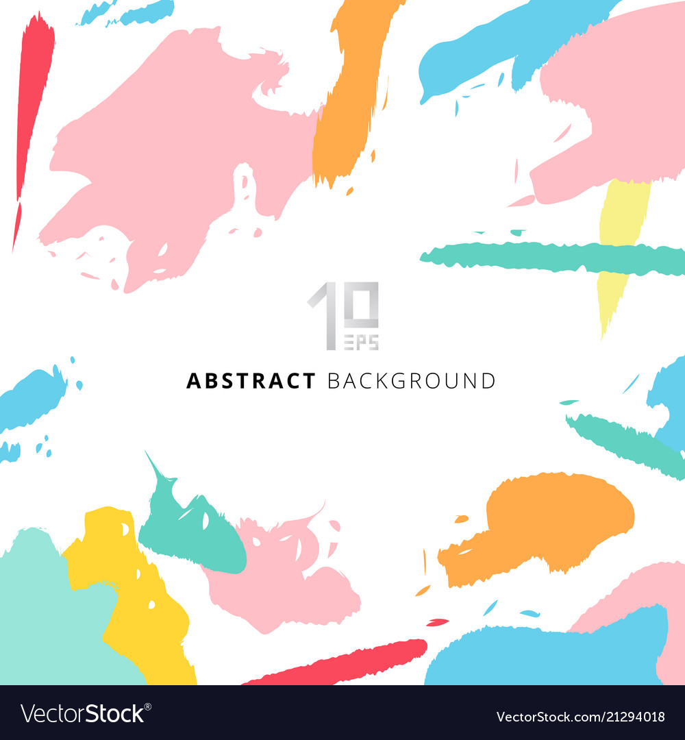 Abstract shapes art pattern pastels color Vector Image