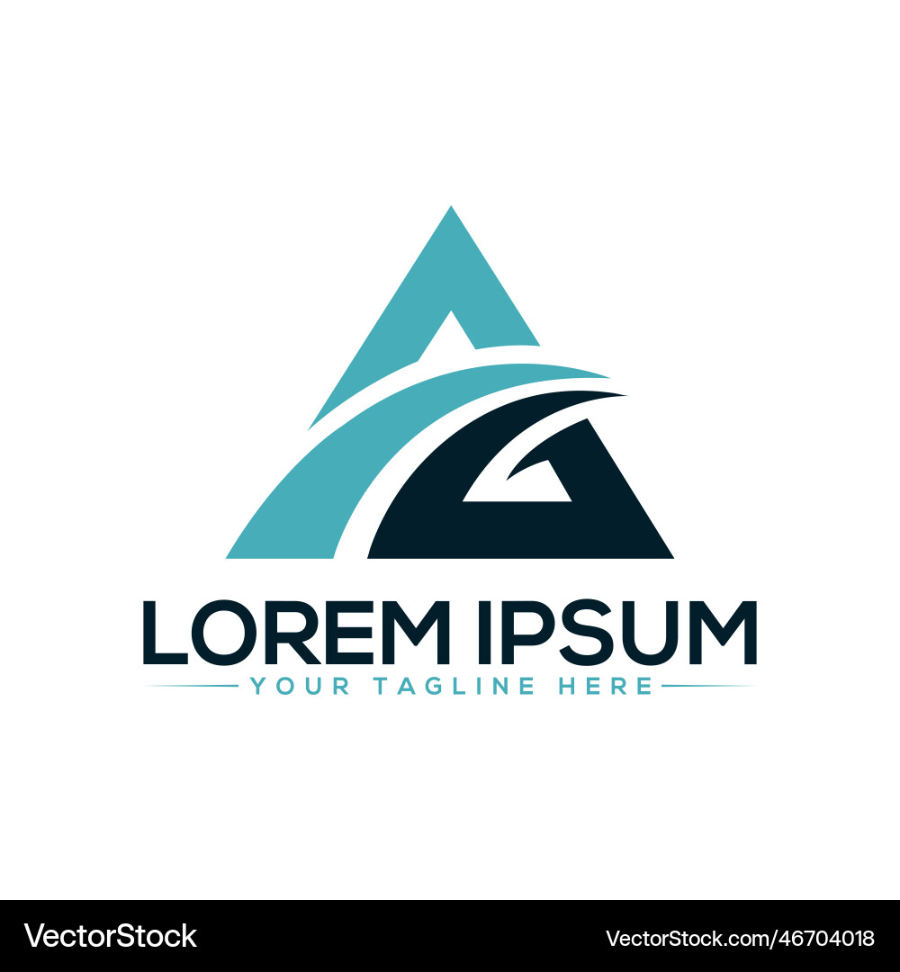 Ag letter logo design unique and modern Royalty Free Vector
