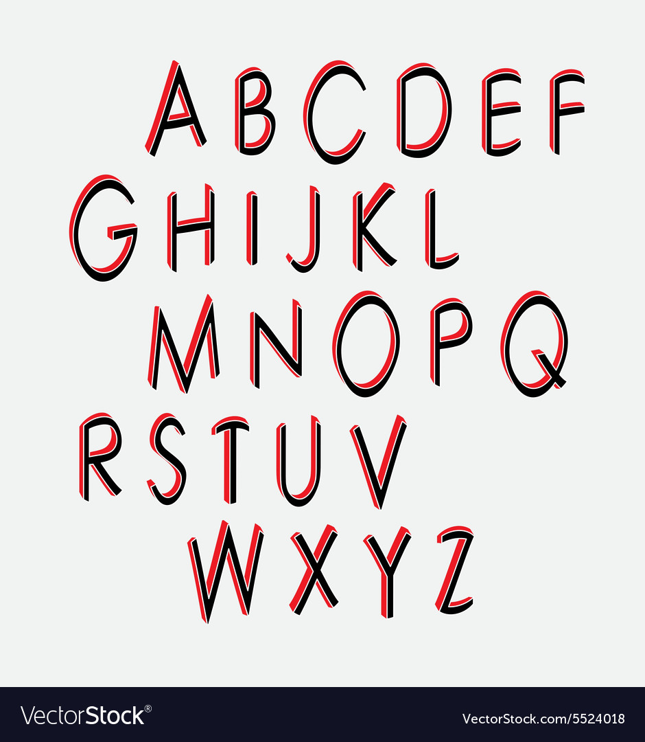 Alphabet design elements Royalty Free Vector Image