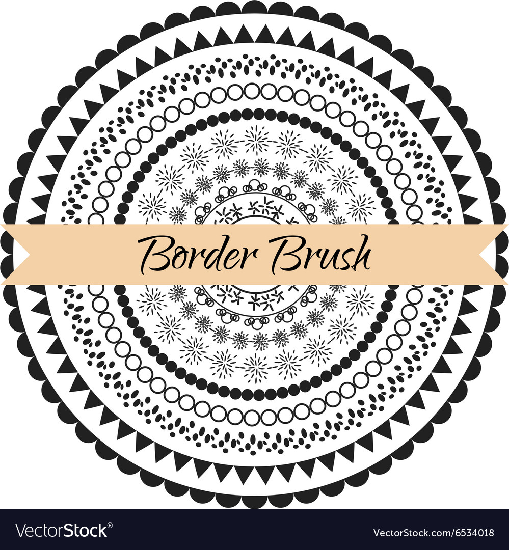Border pattern brush set Frame kit Royalty Free Vector Image