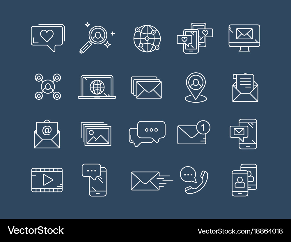 Communication social media online chatting Vector Image