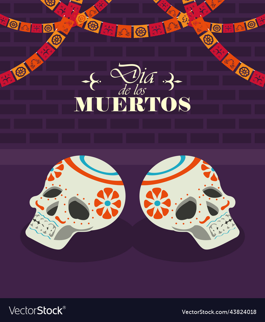 Dia de los muertos card Royalty Free Vector Image