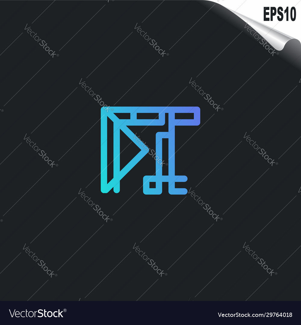 Initial ft logo monogram design template simple Vector Image