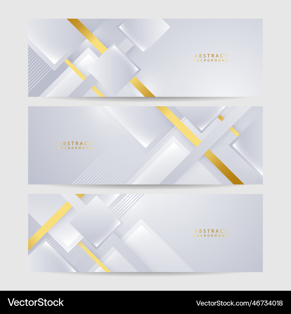 Modern minimal and clean white gold background Vector Image